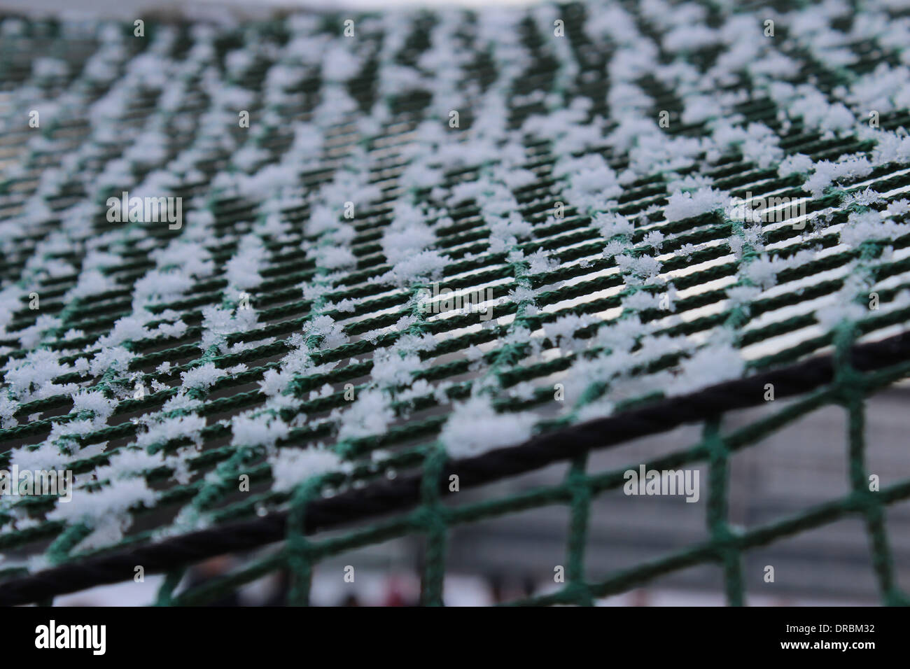 Ice on net Stock Photo - Alamy