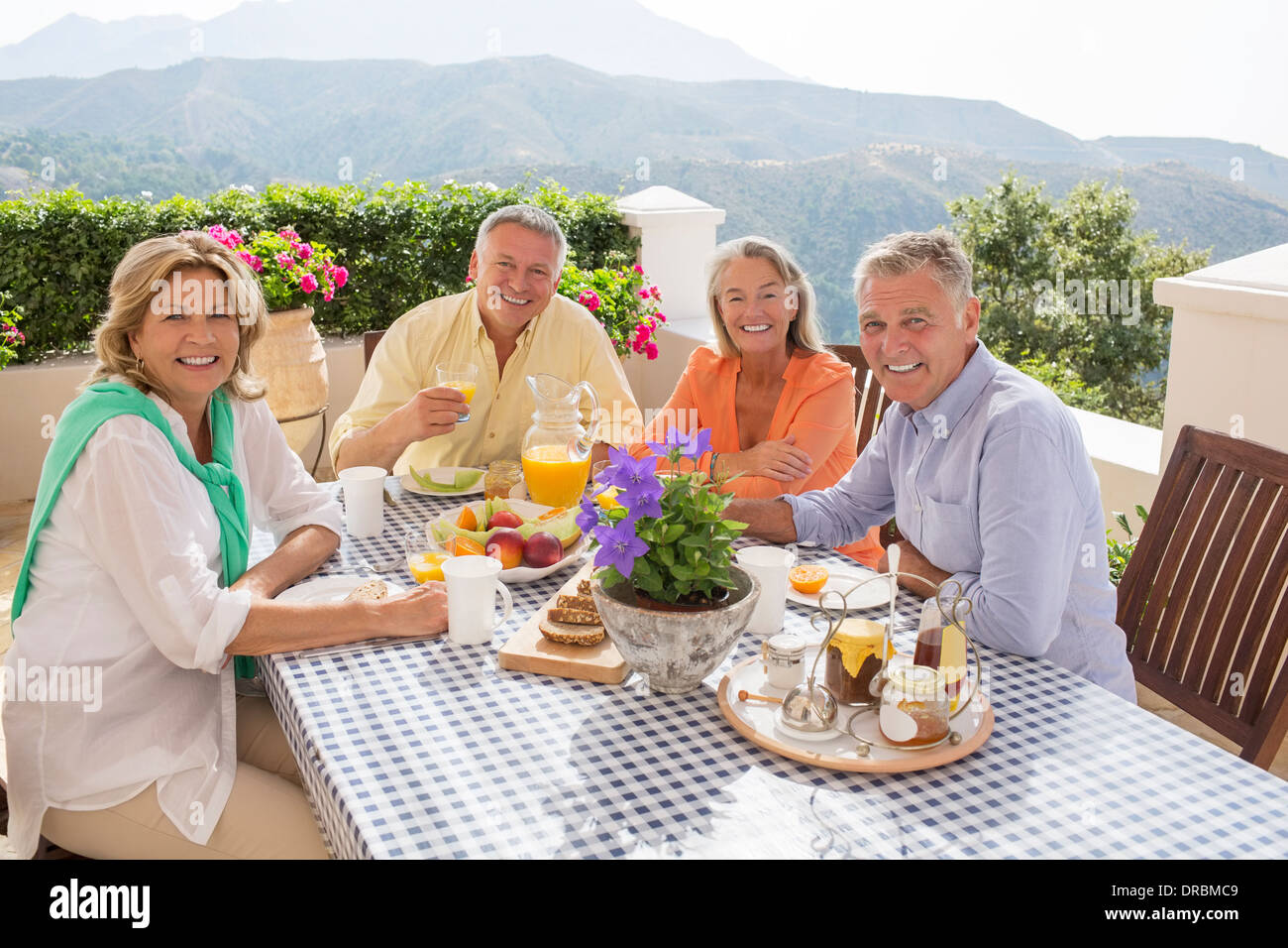 Senior caucasian man eating breakfast hi-res stock photography and ...