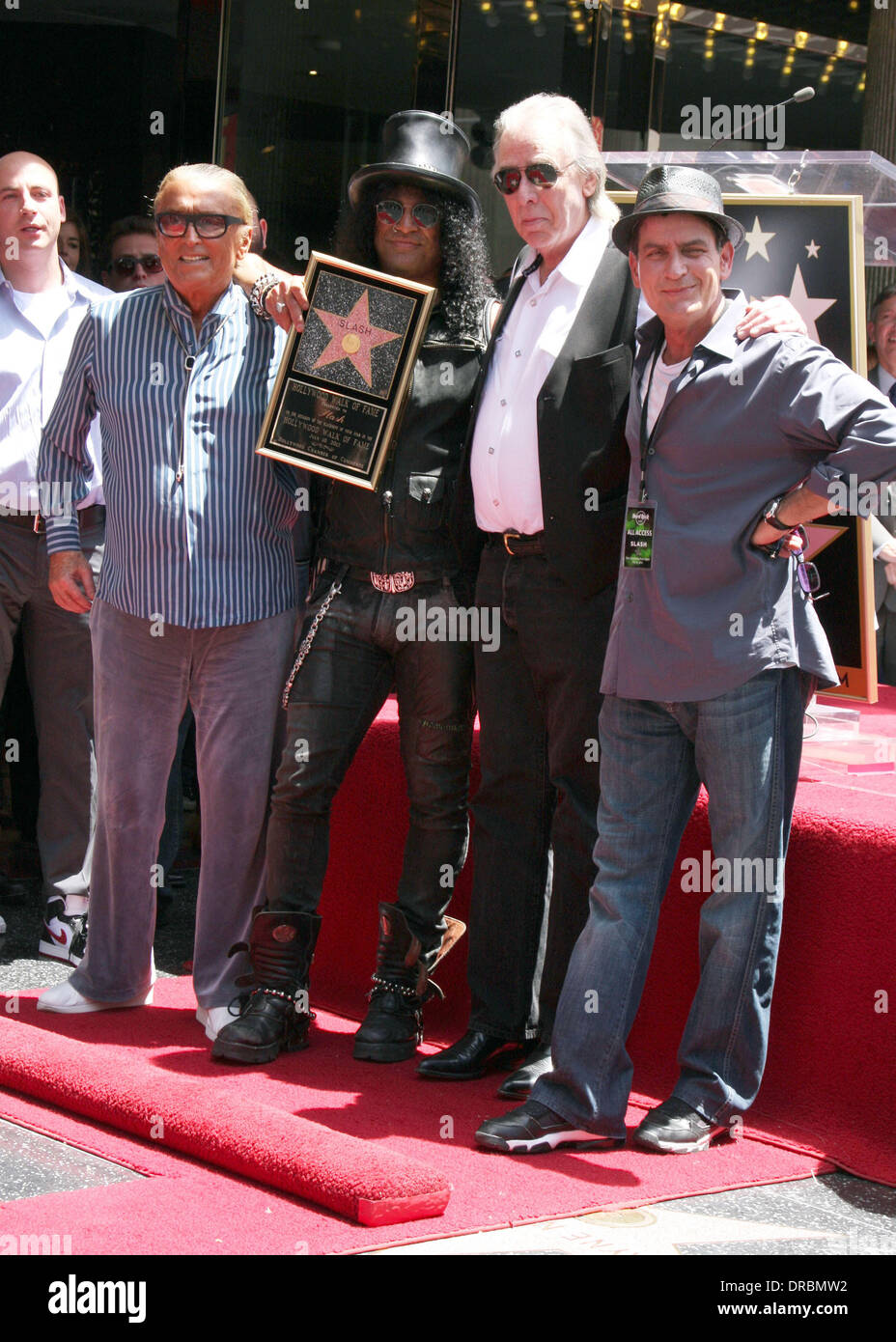 Robert Evans, Slash, Jim Ladd and Charlie Sheen Slash honored with a ...