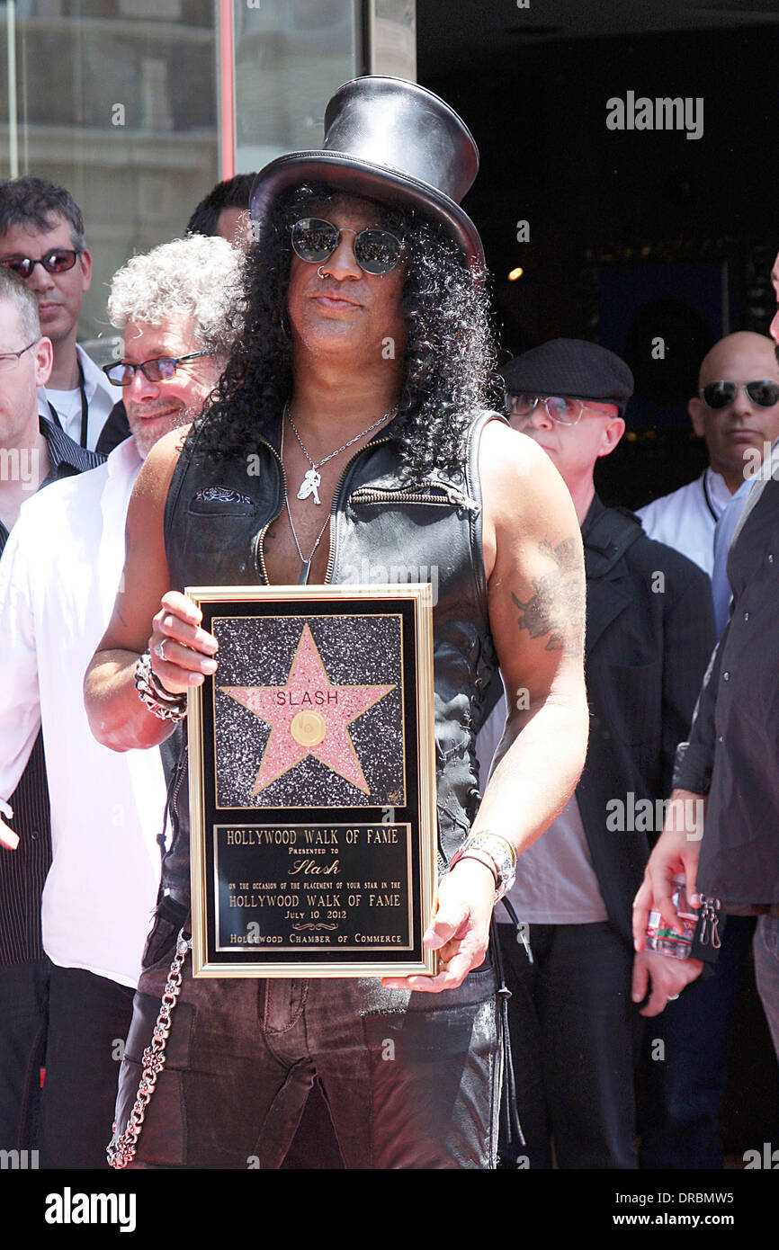 Slash Slash honored with a star on the Hollywood Walk of Fame Hollywood ...