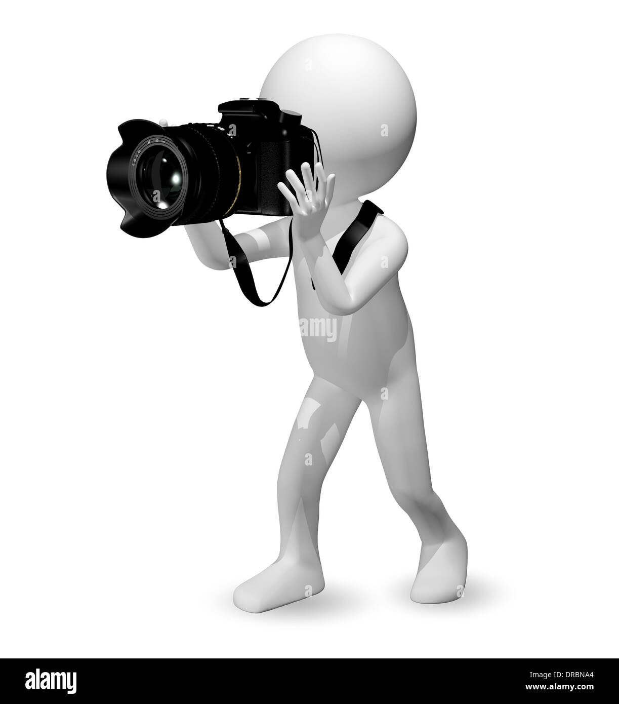 3d illustration abstract man with a camera Stock Photo - Alamy