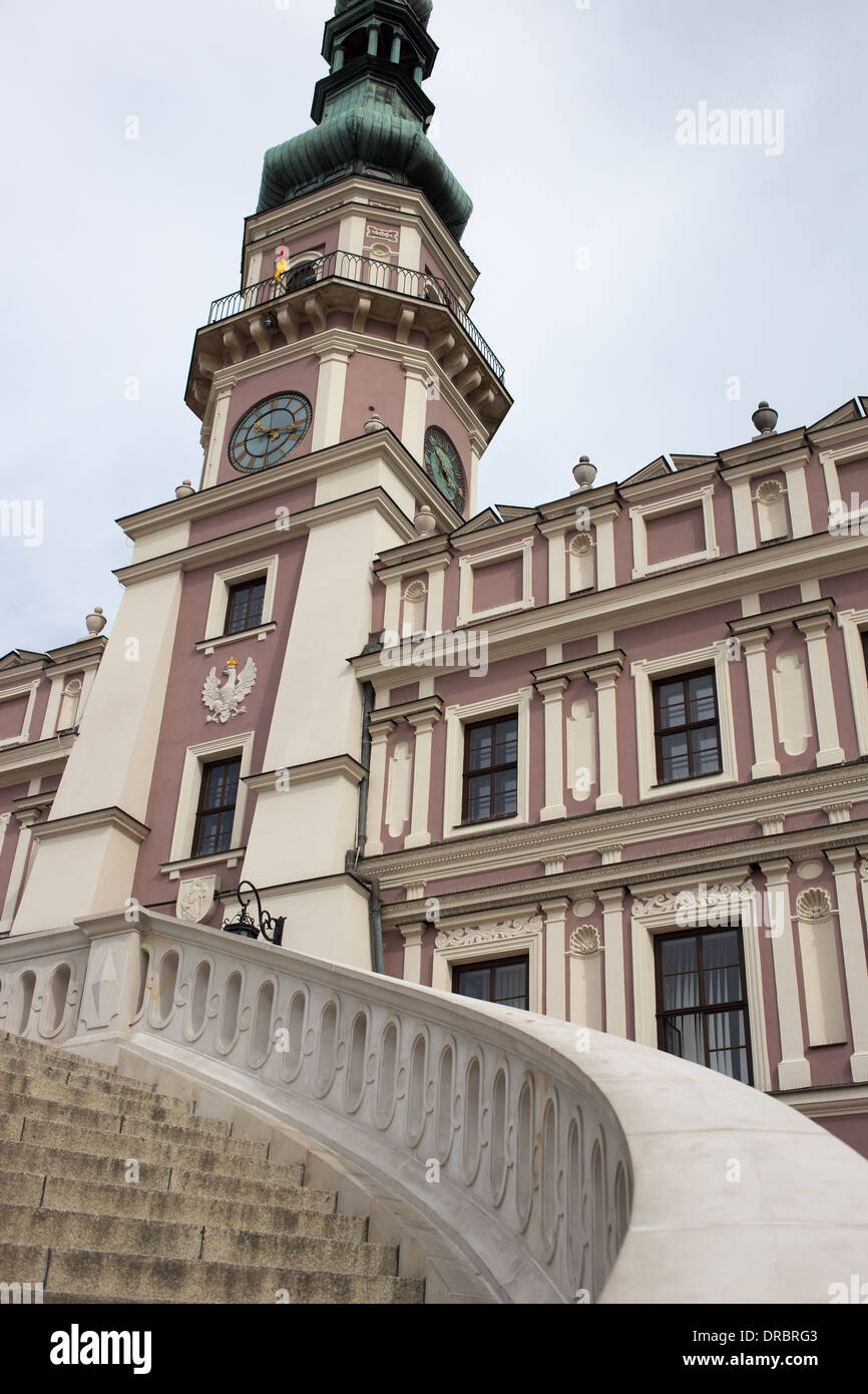 Town Hall, Main Square in renaissance city in Central Europe, Poland ...