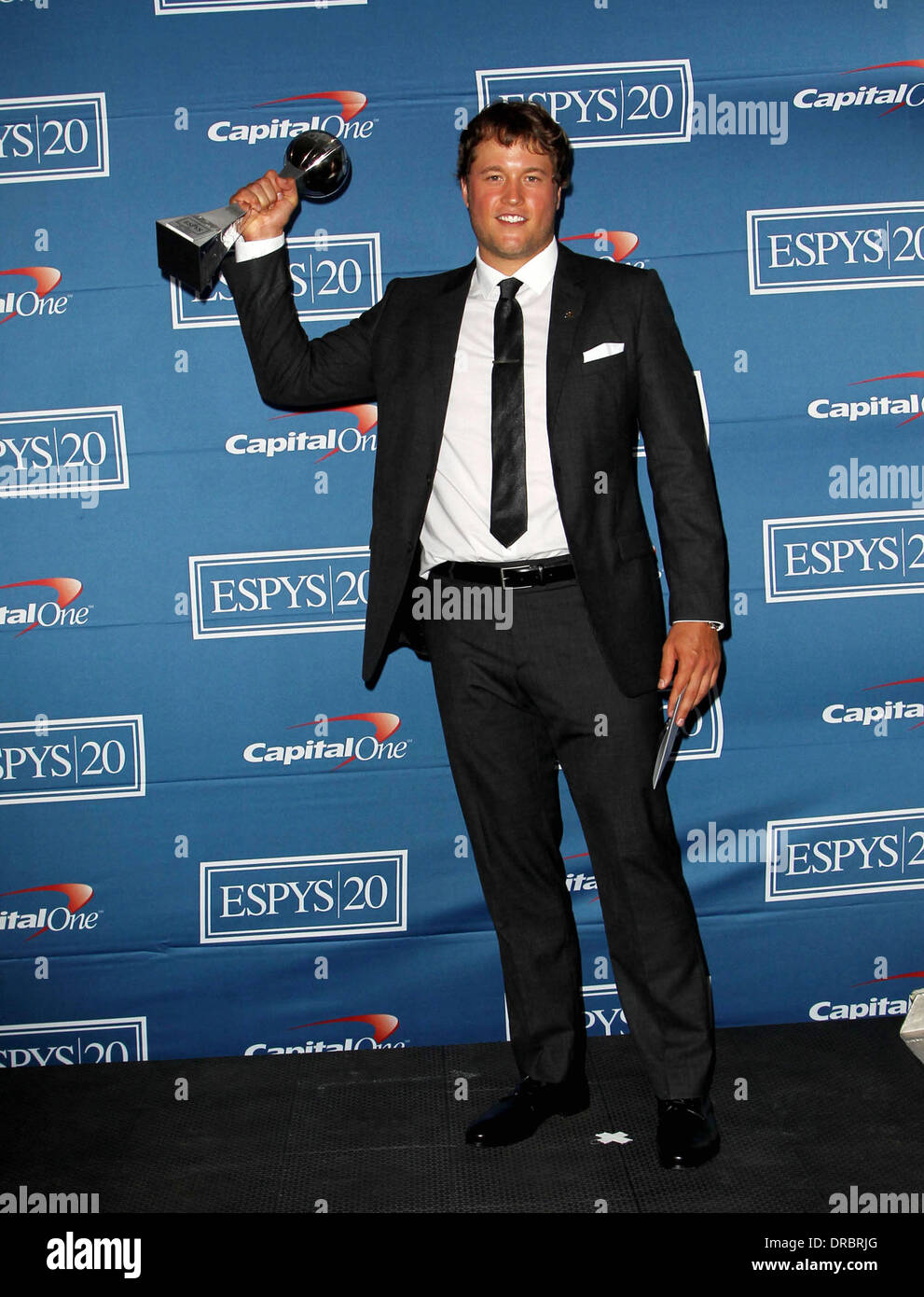 Matthew Stafford 2012 ESPY Awards - Press Room at the Nokia Theatre L.A ...