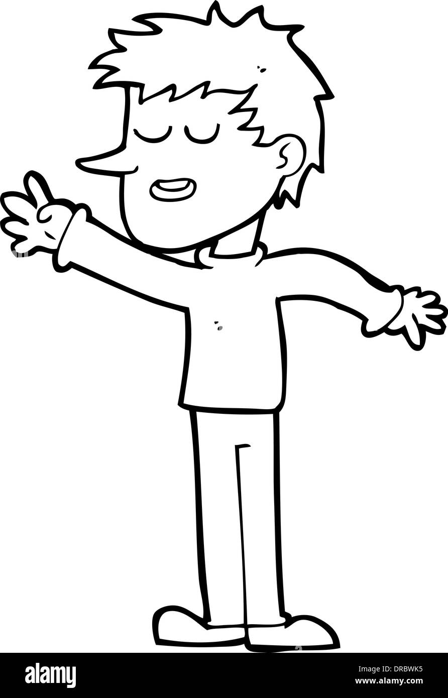 cartoon happy man reaching Stock Vector Image & Art - Alamy