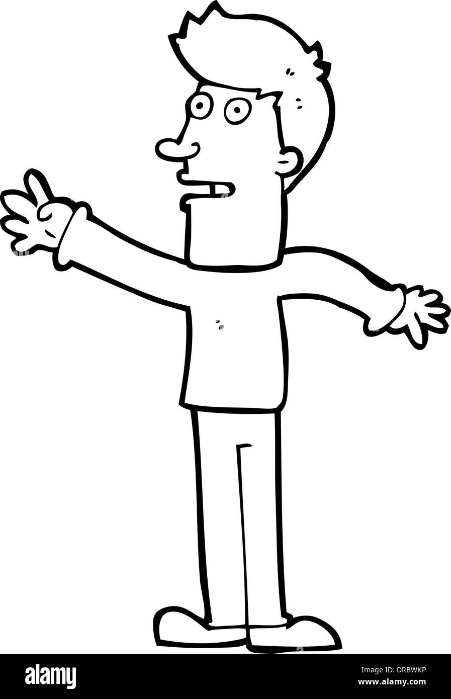 cartoon man reaching Stock Vector Image & Art - Alamy