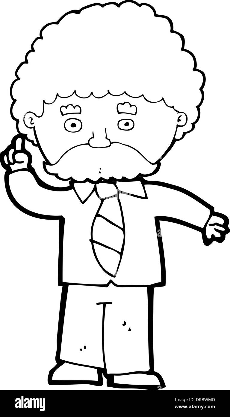 Illustration funny cartoon teacher illustration Black and White Stock ...