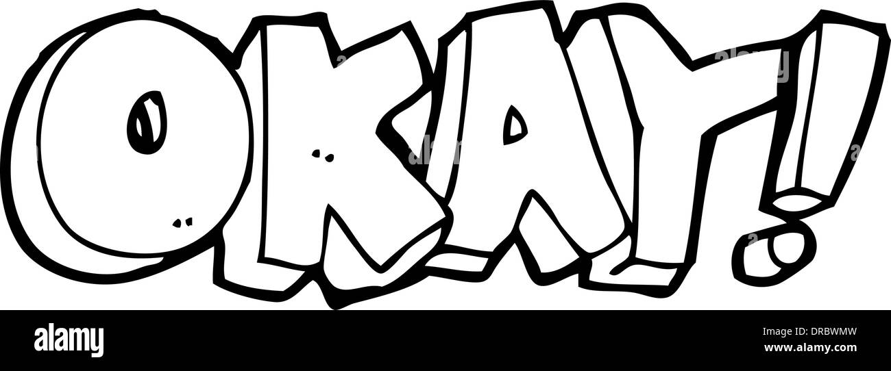 Cartoon okay sign Black and White Stock Photos & Images - Alamy