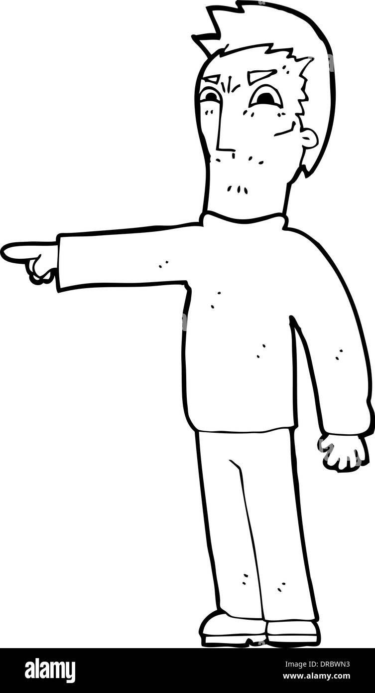 cartoon angry man pointing Stock Vector Image & Art - Alamy