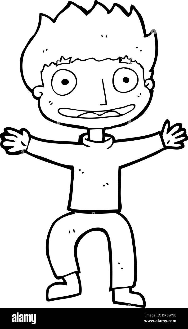 cartoon grinning boy Stock Vector Image & Art - Alamy