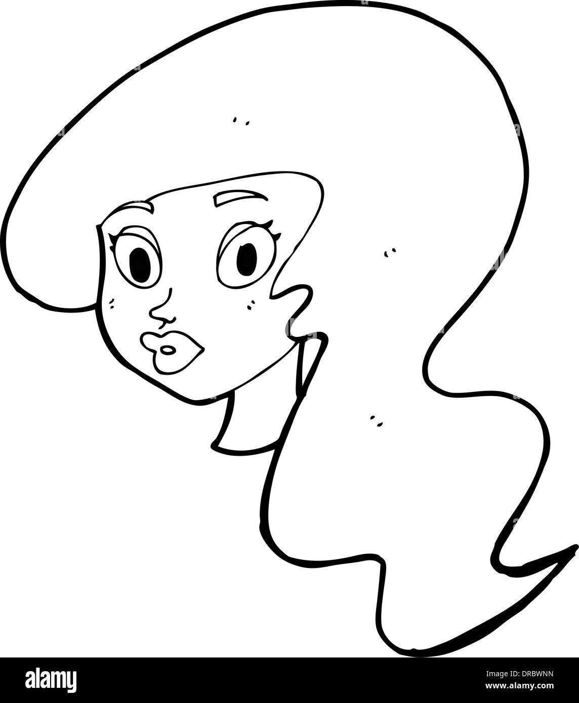 cartoon pretty female face Stock Vector Image & Art - Alamy