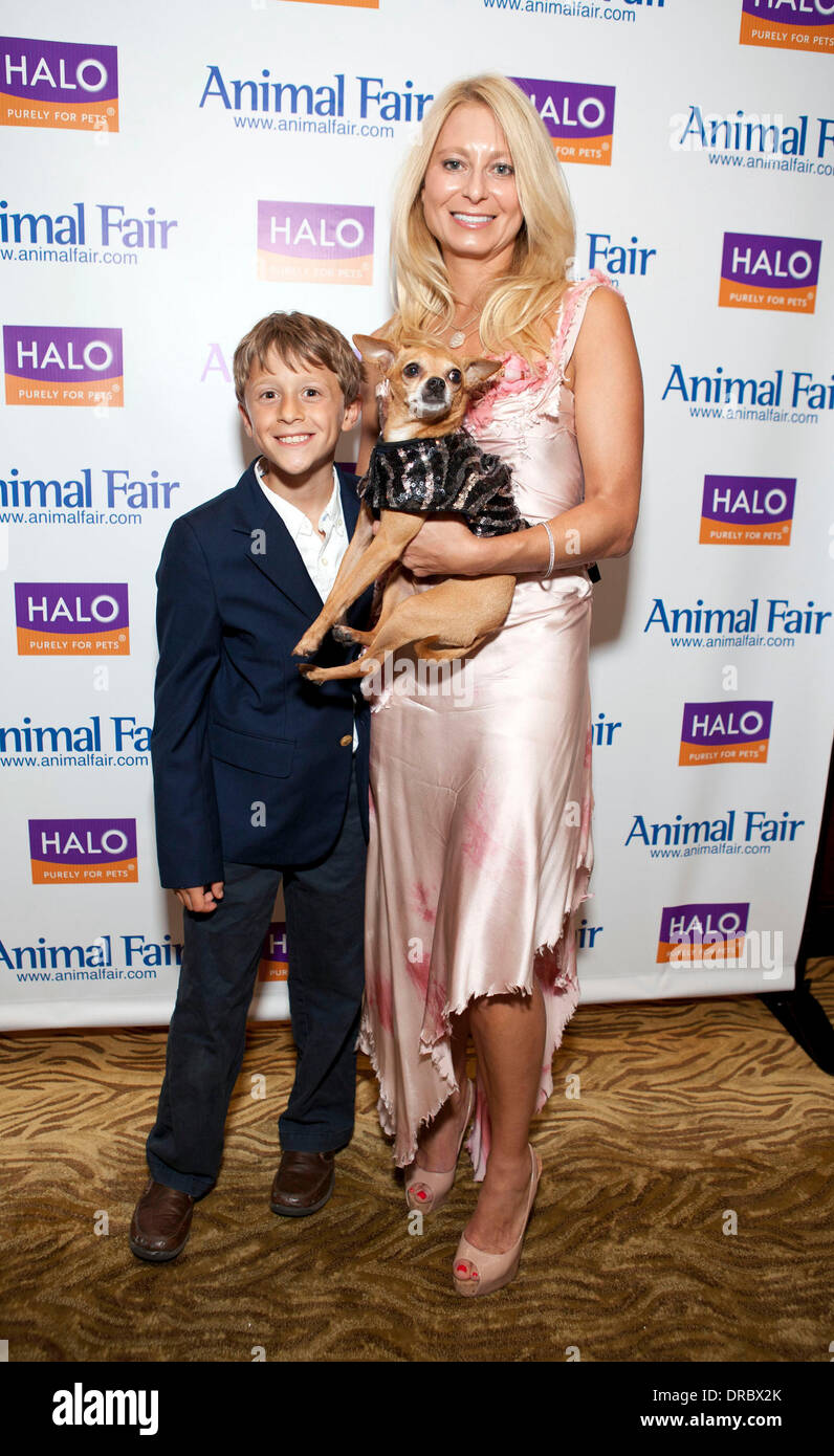 Ruth Katz & son Jonah with dog Luigi Animalfair.com produces the most ...