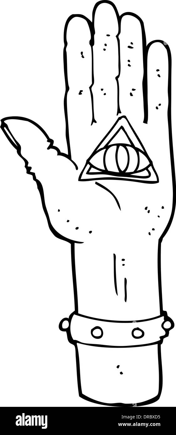 cartoon spooky hand symbol Stock Vector Image & Art - Alamy