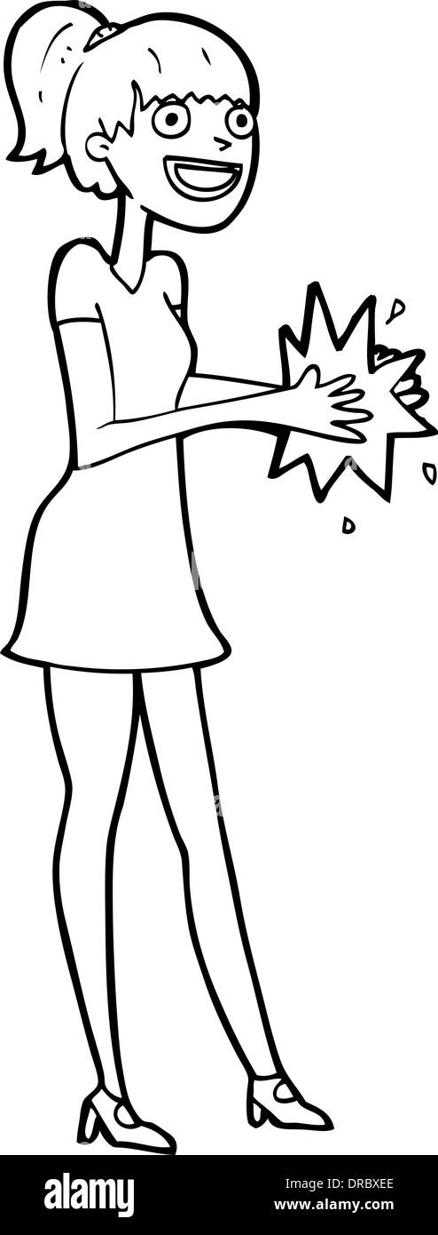 cartoon woman clapping hands Stock Vector Image & Art - Alamy