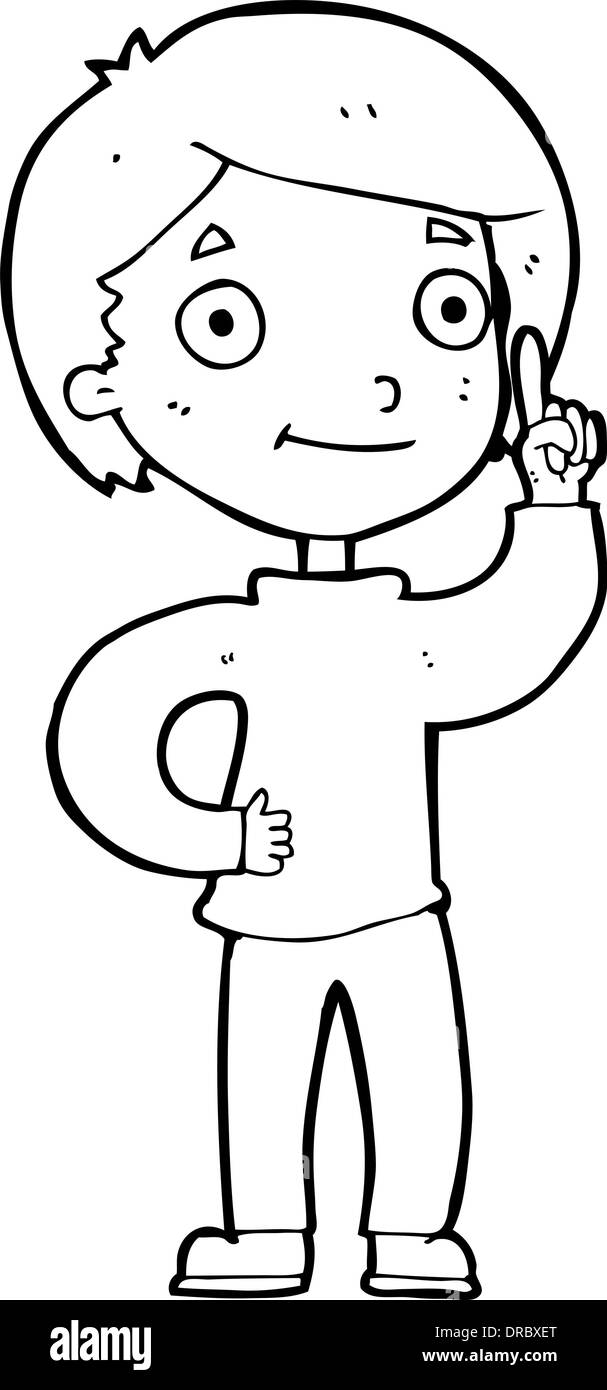 cartoon boy with idea Stock Vector Image & Art - Alamy