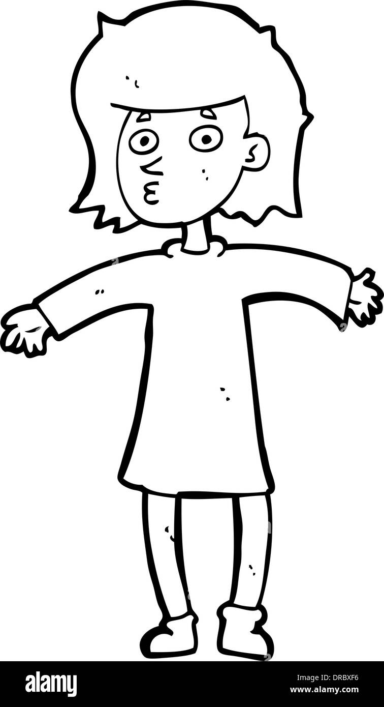 Nervous Woman Drawing