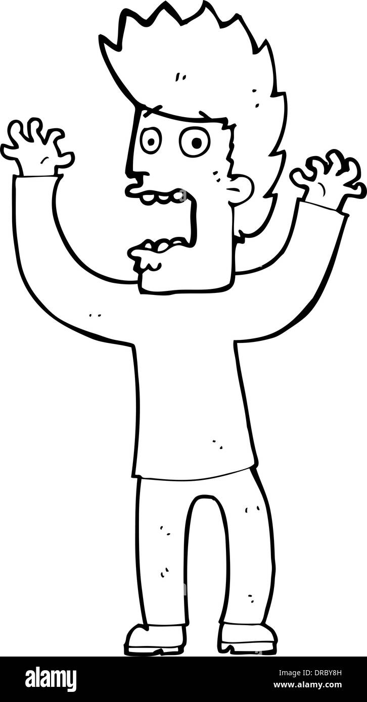 cartoon terrified man Stock Vector Image & Art - Alamy