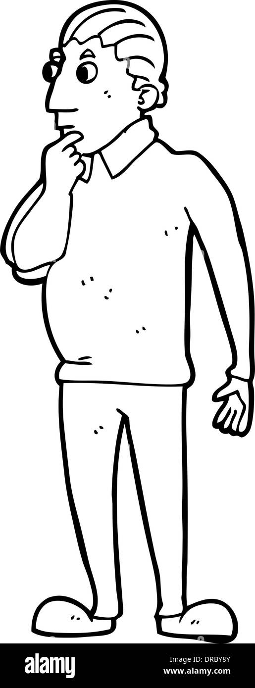 cartoon curious man Stock Vector Image & Art - Alamy