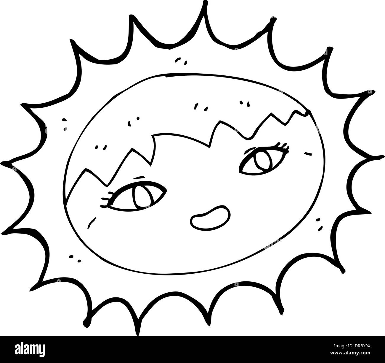 cartoon pretty sun Stock Vector Image & Art - Alamy
