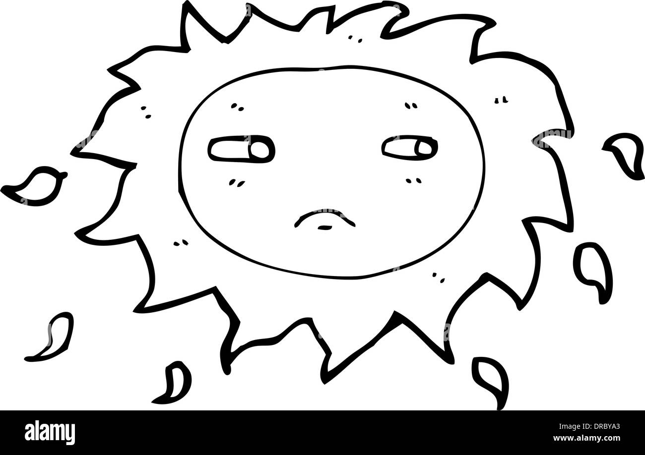 cartoon sad sun Stock Vector Image & Art - Alamy