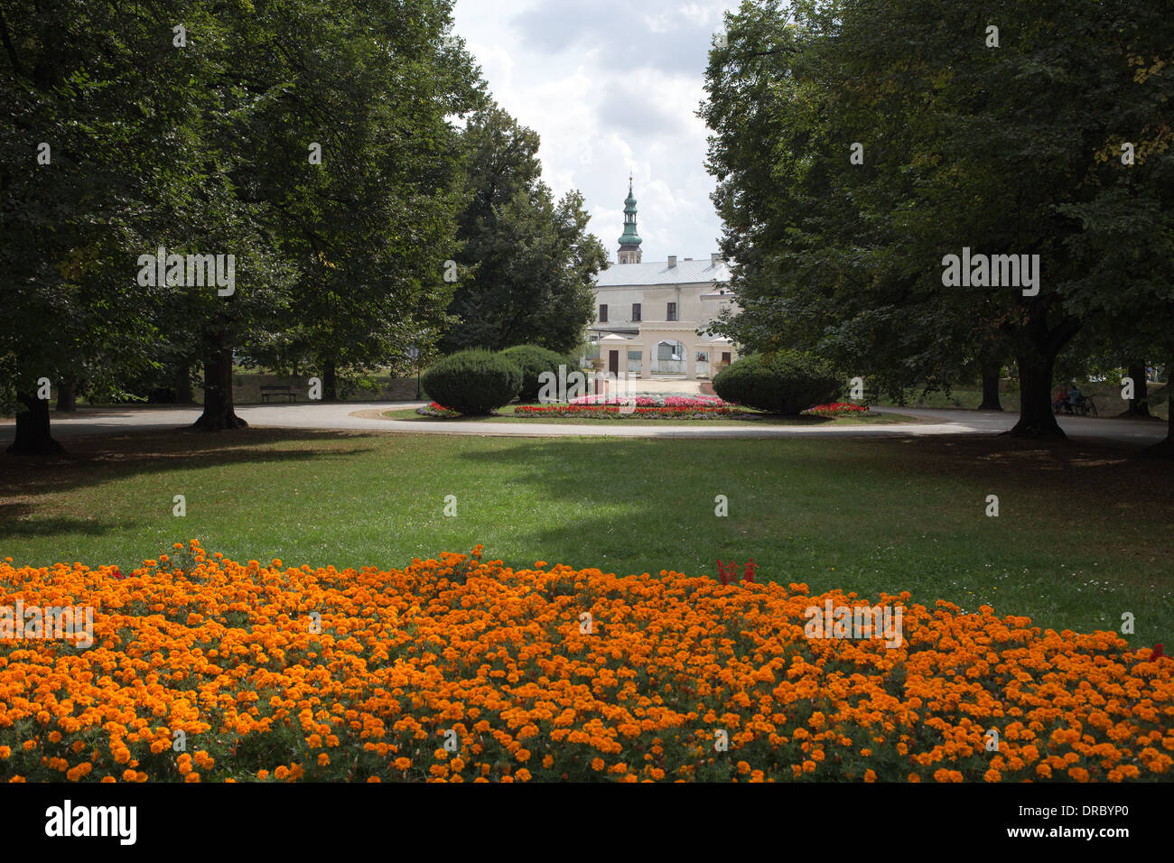 Nice park in Zamosc city Stock Photo - Alamy