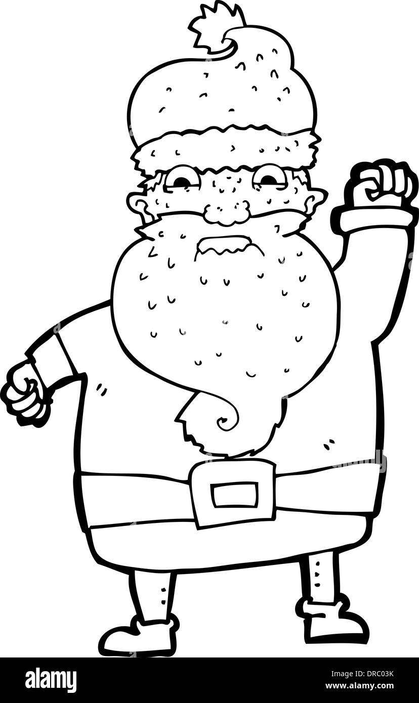 cartoon angry santa claus Stock Vector Image & Art - Alamy
