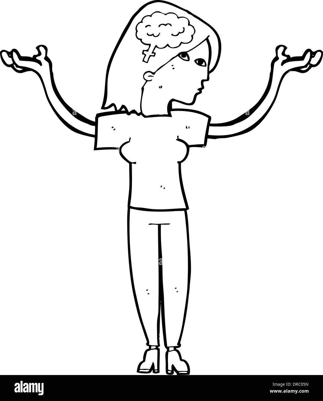 cartoon intelligent woman Stock Vector Image & Art - Alamy