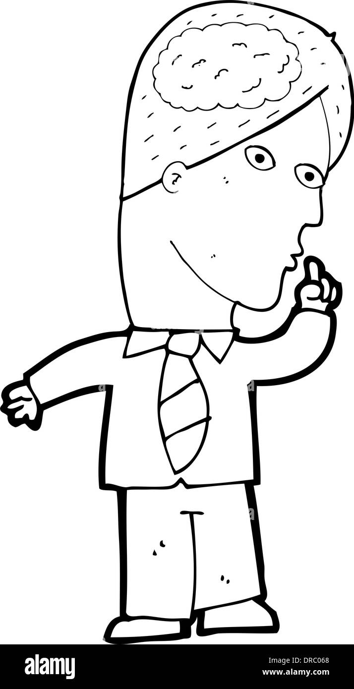 cartoon businessman with huge brain Stock Vector Image & Art - Alamy