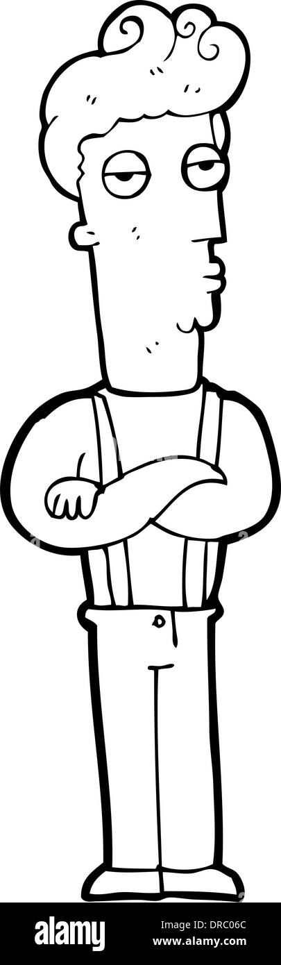 cartoon unimpressed man Stock Vector Image & Art - Alamy