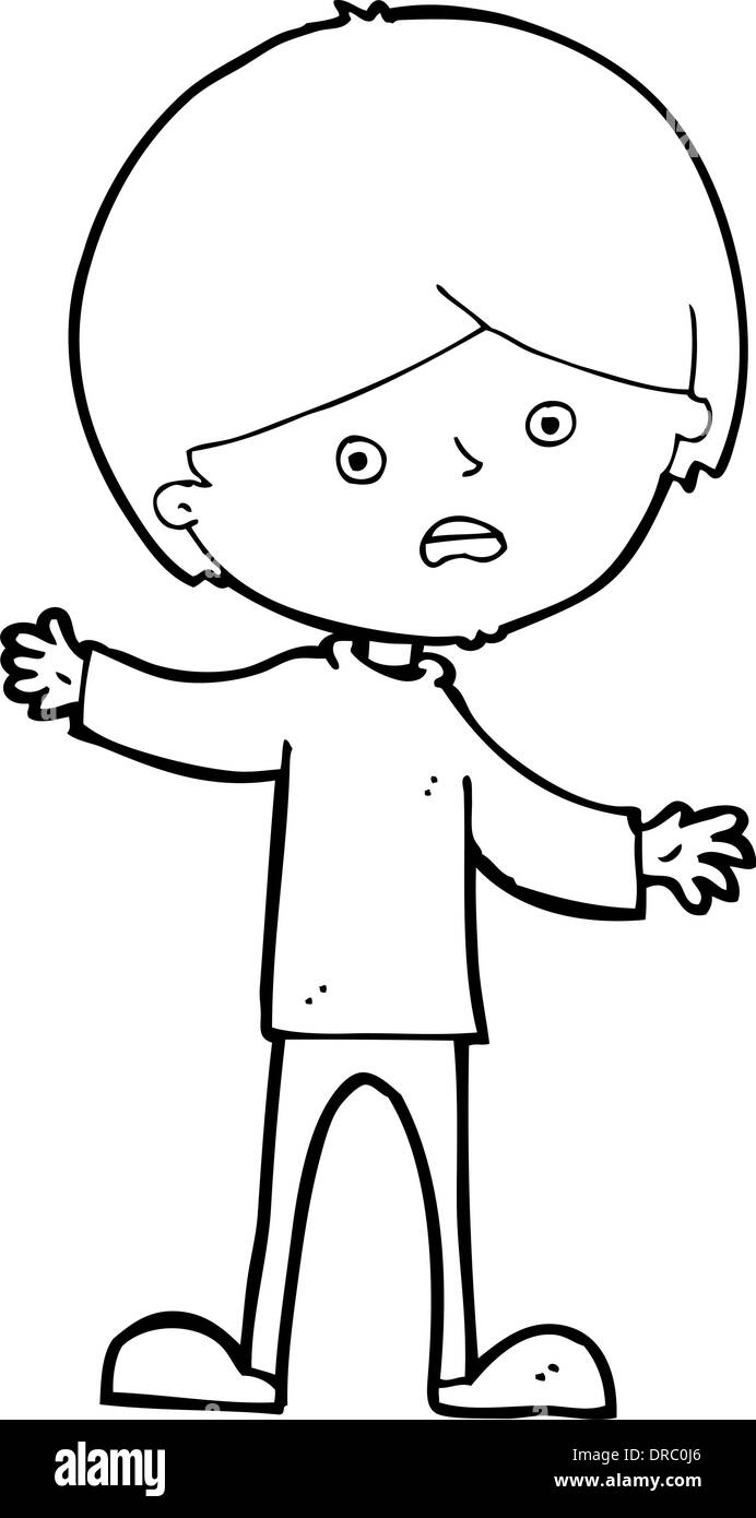 cartoon unhappy boy Stock Vector Image & Art - Alamy
