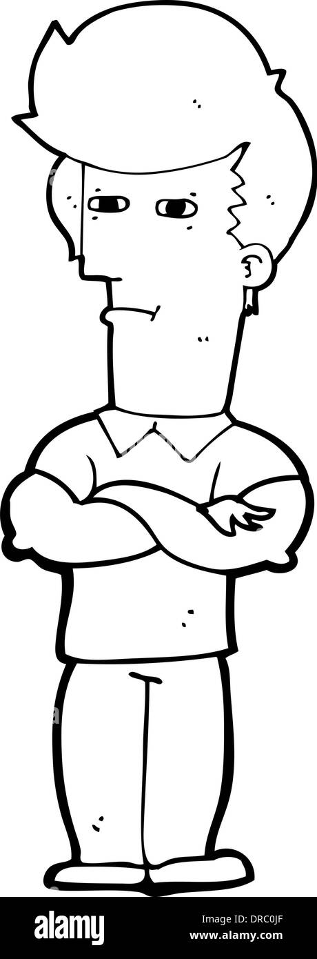 cartoon man with folded arms Stock Vector Image & Art - Alamy