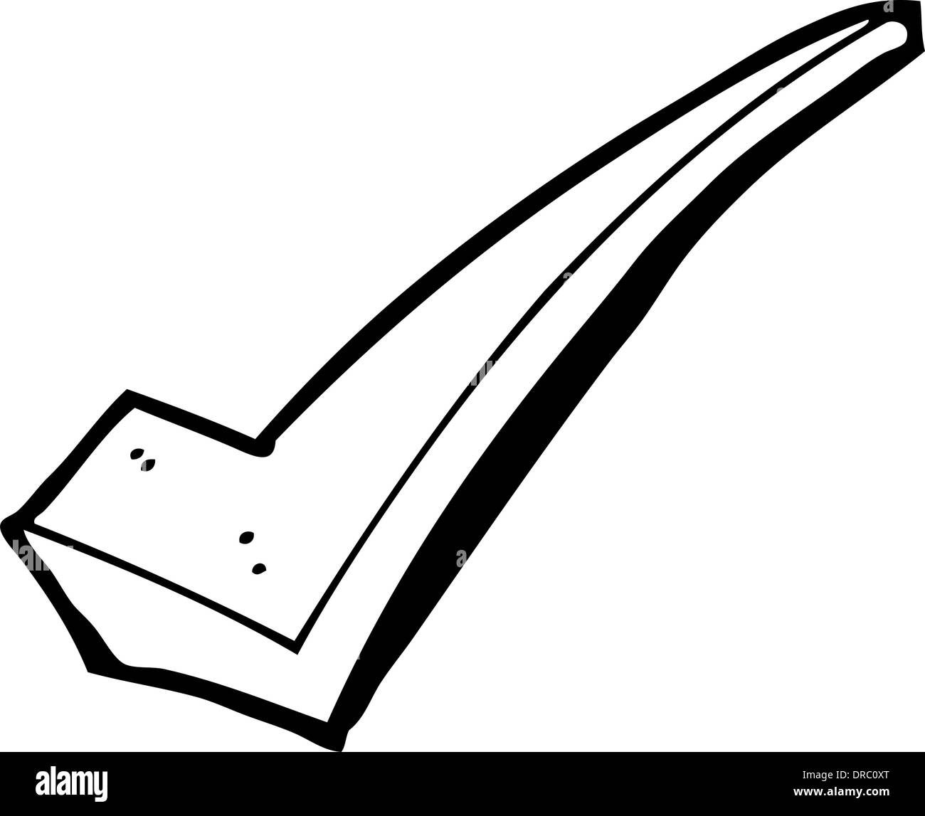Cartoon positive tick symbol Black and White Stock Photos & Images - Alamy