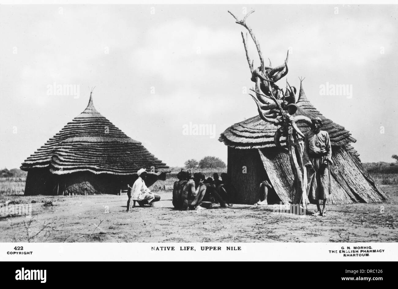 Sudanese Dinka Village Stock Photo - Alamy