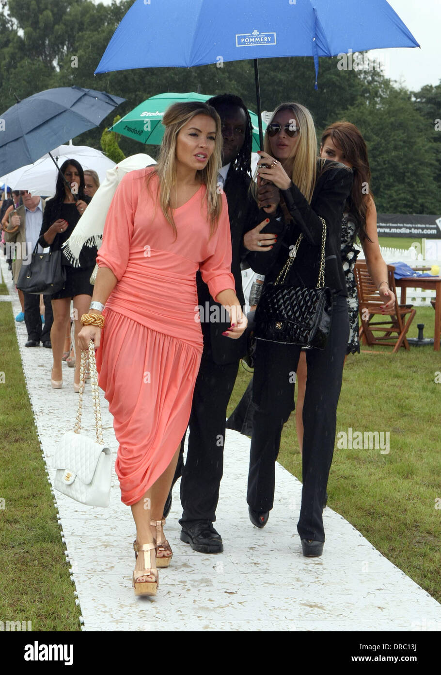 Elen Rivas and Caprice Bourret arrive for the 2012 Duke of Essex Polo ...