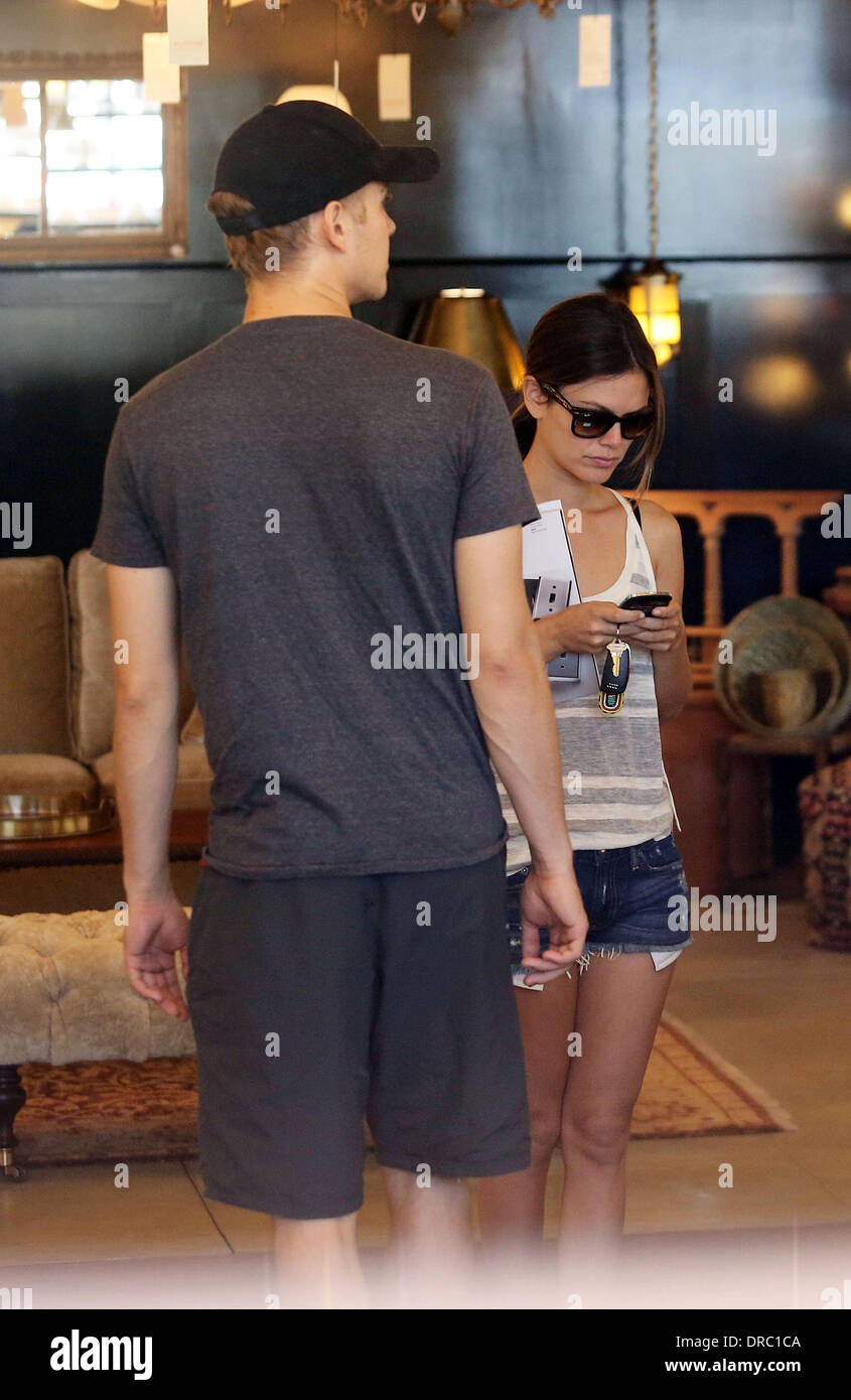 Rachel Bilson and boyfriend Hayden Christensen visit furniture stores in Culver City Los Angeles ...