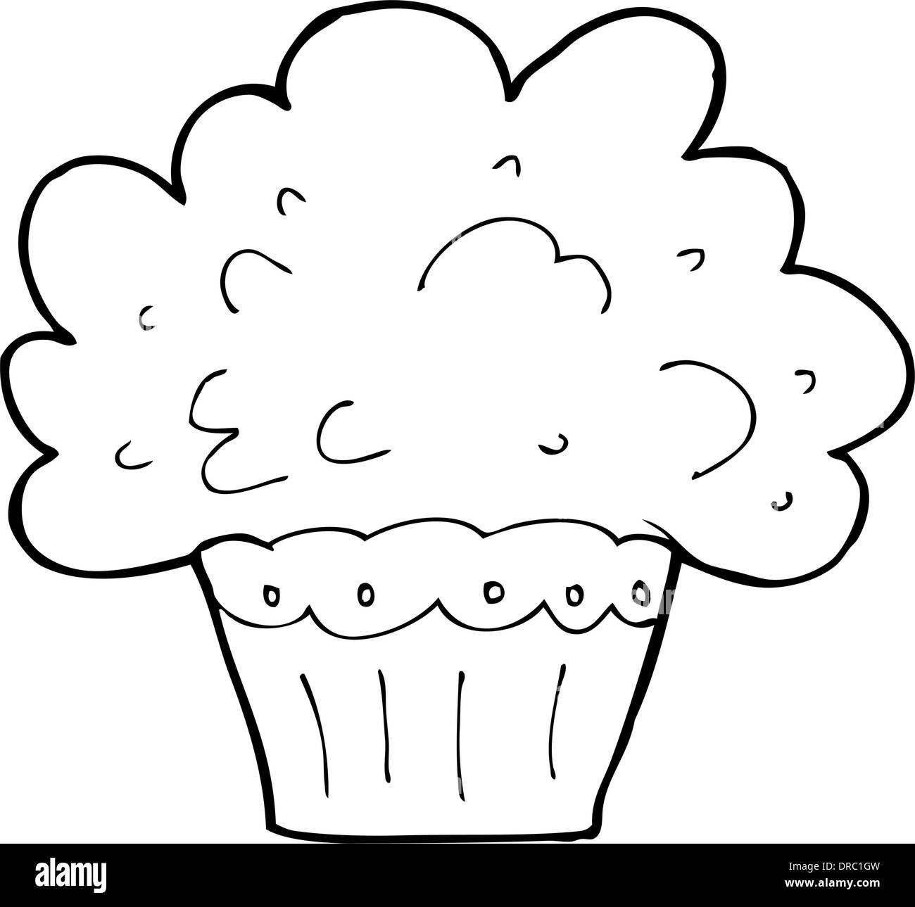 Cartoon big cupcake Black and White Stock Photos & Images - Alamy
