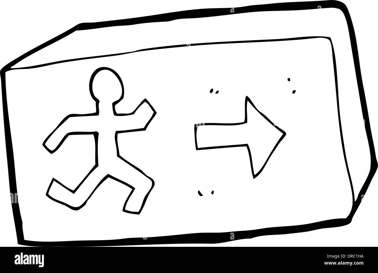 cartoon exit sign Stock Vector Image & Art - Alamy