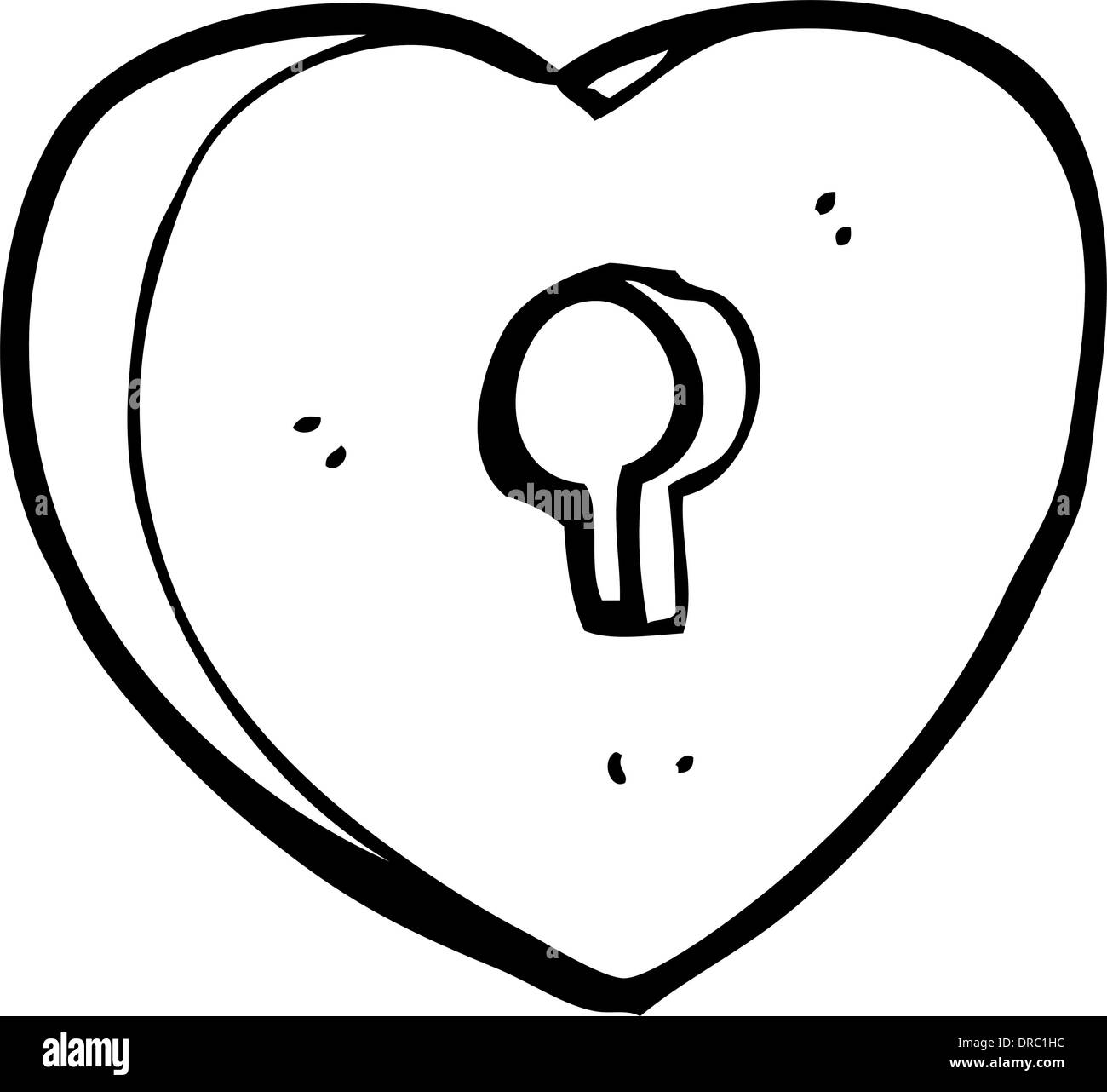 cartoon heart with keyhole Stock Vector Image & Art - Alamy
