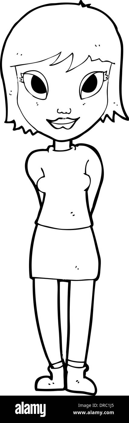 cartoon pretty girl Stock Vector Image & Art - Alamy