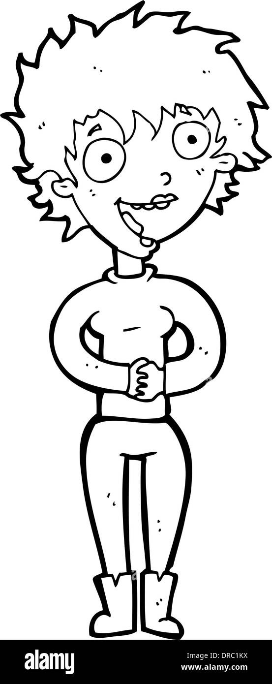 cartoon crazy excited woman Stock Vector Image & Art - Alamy