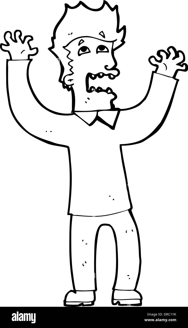 cartoon terrified man Stock Vector Image & Art - Alamy