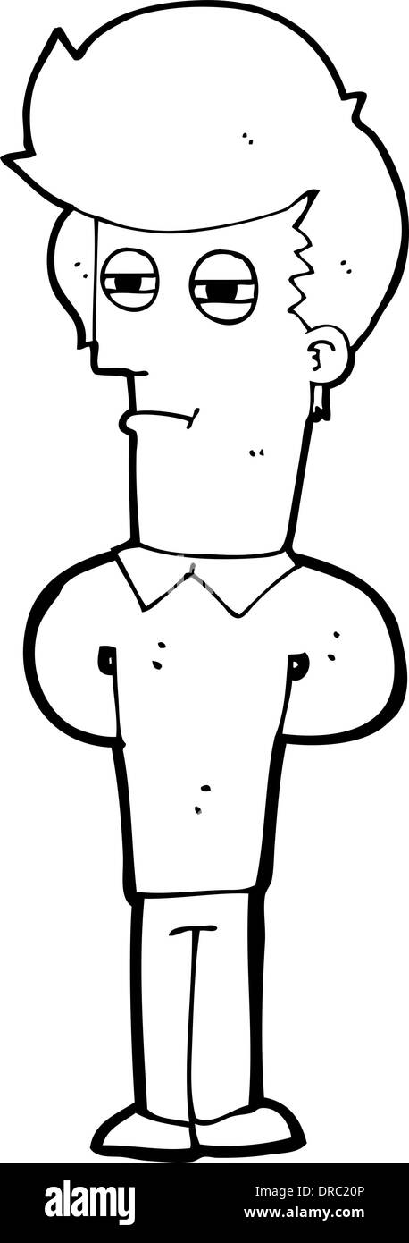 cartoon jaded man Stock Vector Image & Art - Alamy