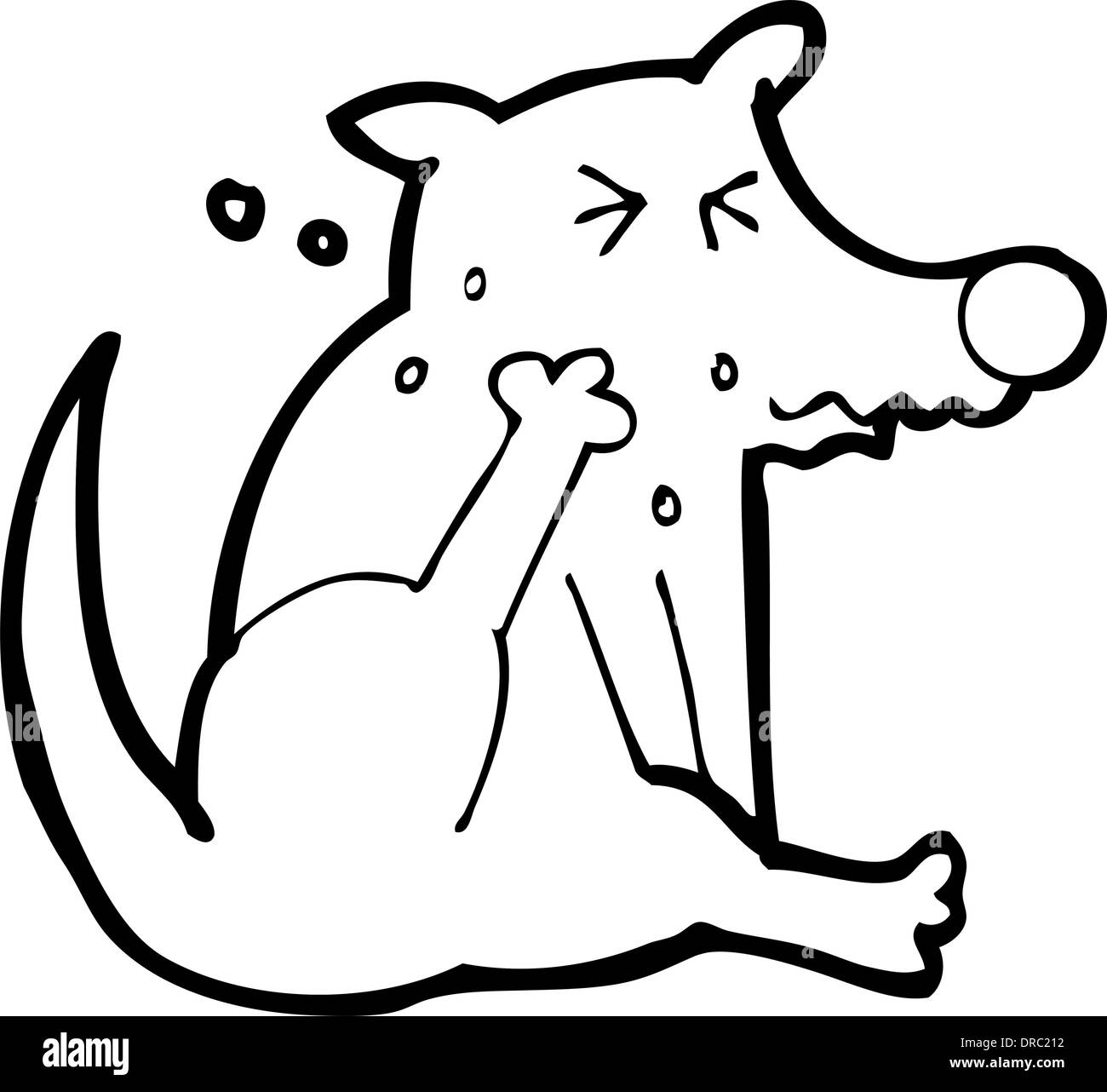 cartoon dog scratching Stock Vector Image & Art - Alamy