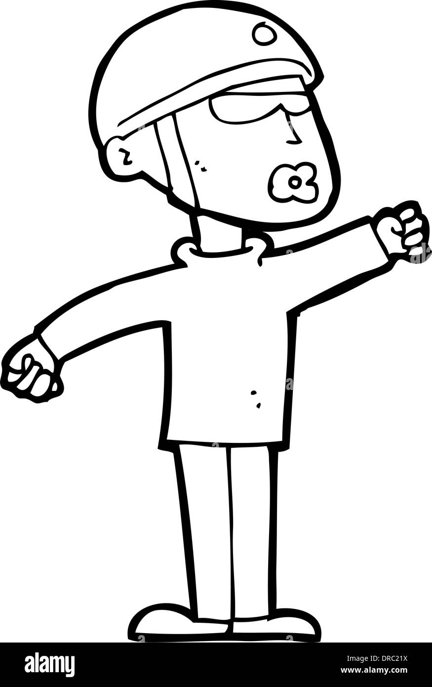 Cartoon safety guy Black and White Stock Photos & Images - Alamy