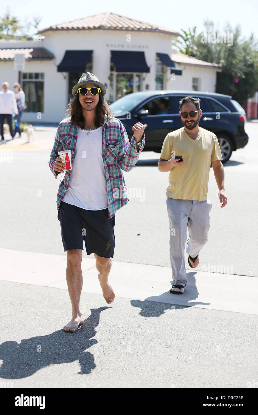 Cisco Adler and Ari Lehman visit the Cross Creek Center in Malibu to ...