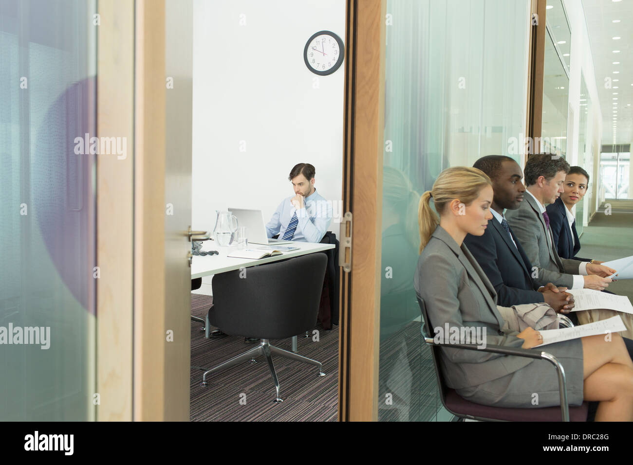 People Waiting Outside Office High Resolution Stock Photography and ...