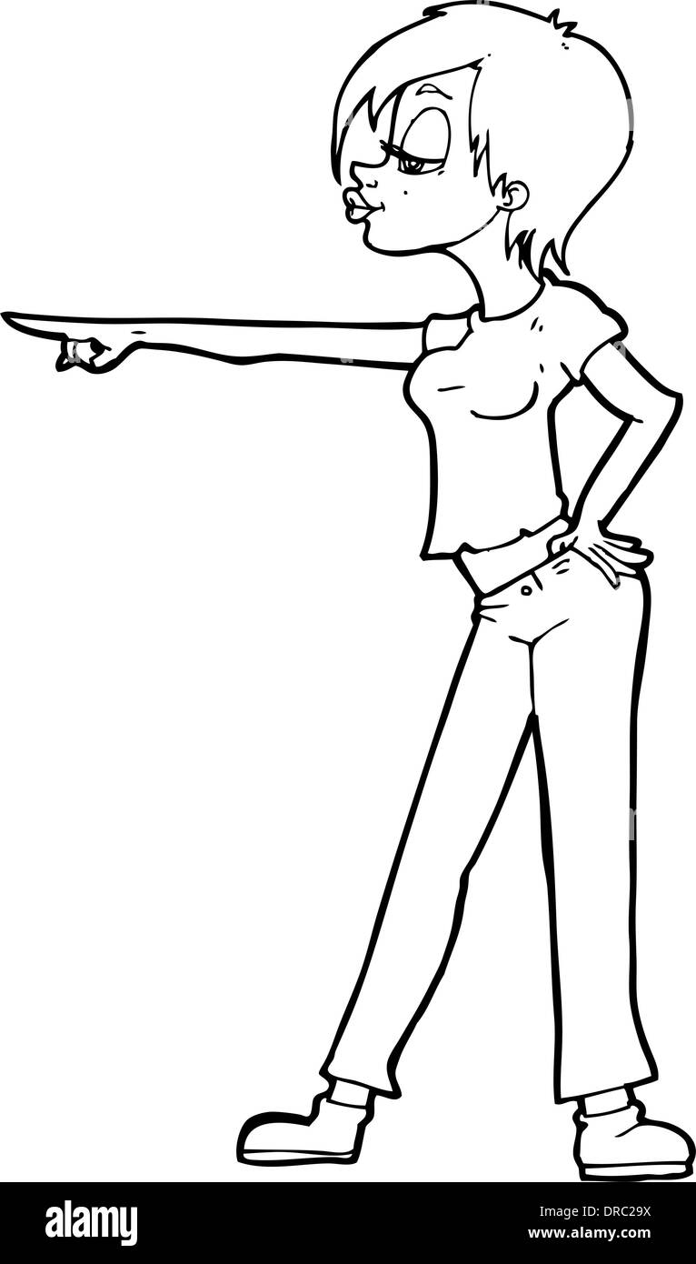 cartoon woman pointing Stock Vector Image & Art - Alamy