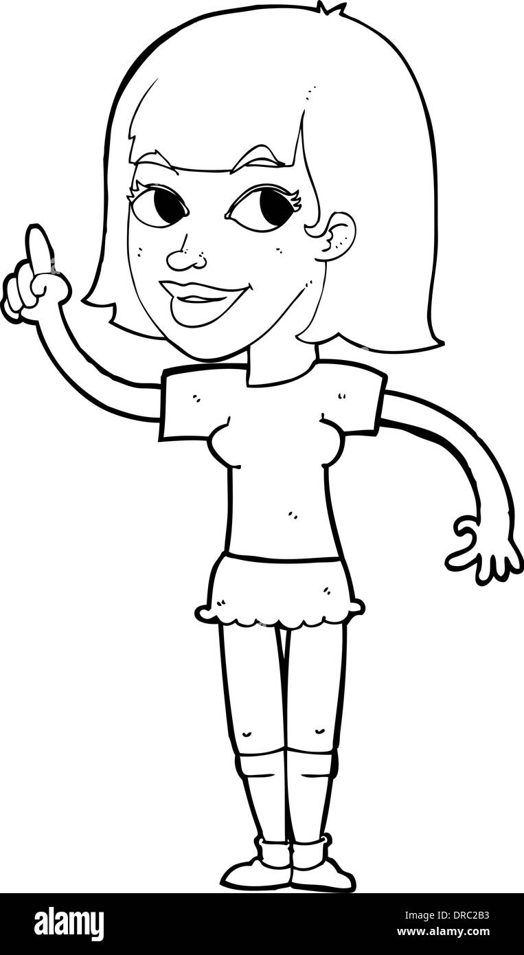 cartoon pretty girl with idea Stock Vector Image & Art - Alamy