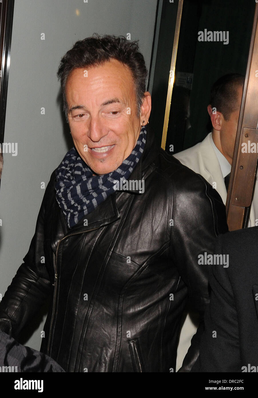 Bruce Springsteen leaves Cecconi's Restaurant after earlier playing a ...