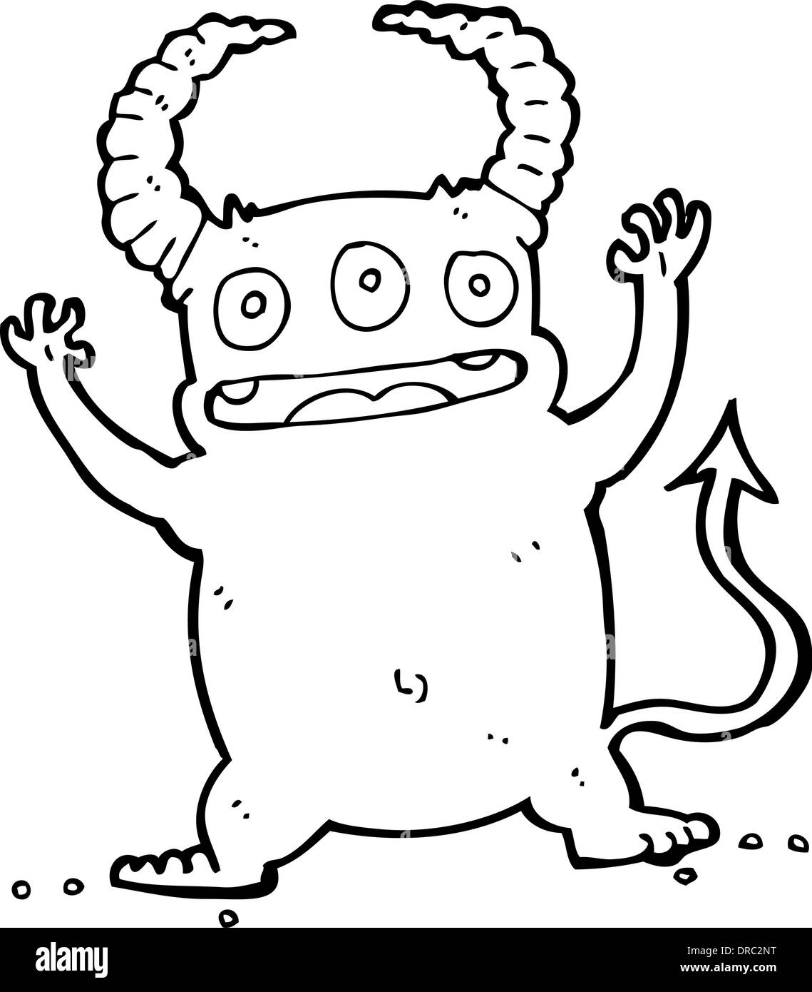 Little devil illustration Black and White Stock Photos & Images - Alamy