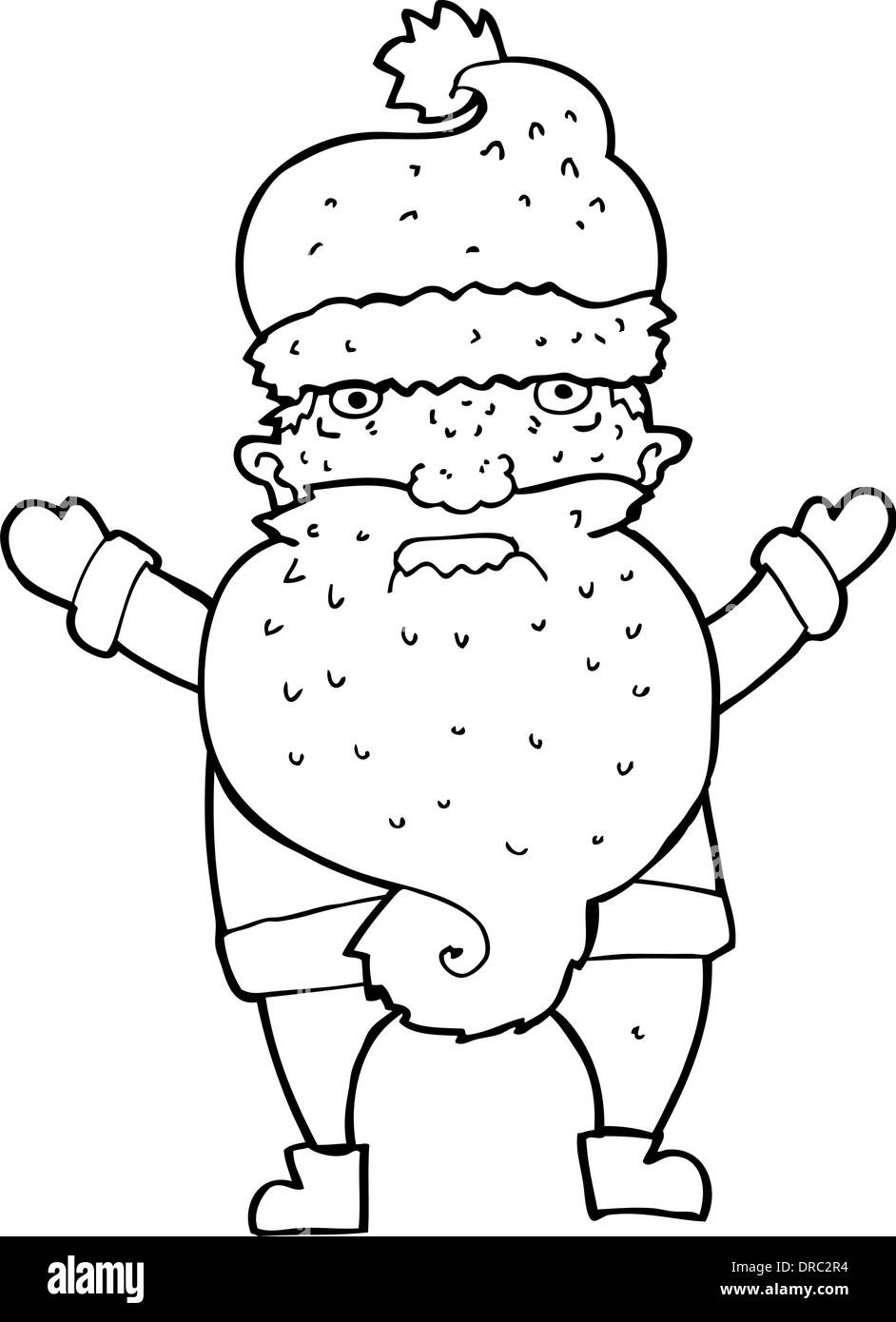cartoon grumpy santa Stock Vector Image & Art - Alamy
